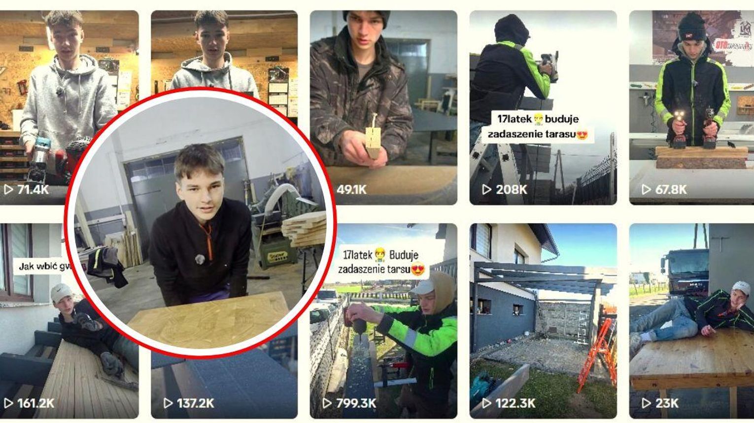 Leon Mazur: nastoletni stolarz z Większyc. Filmiki z jego warsztatu ...